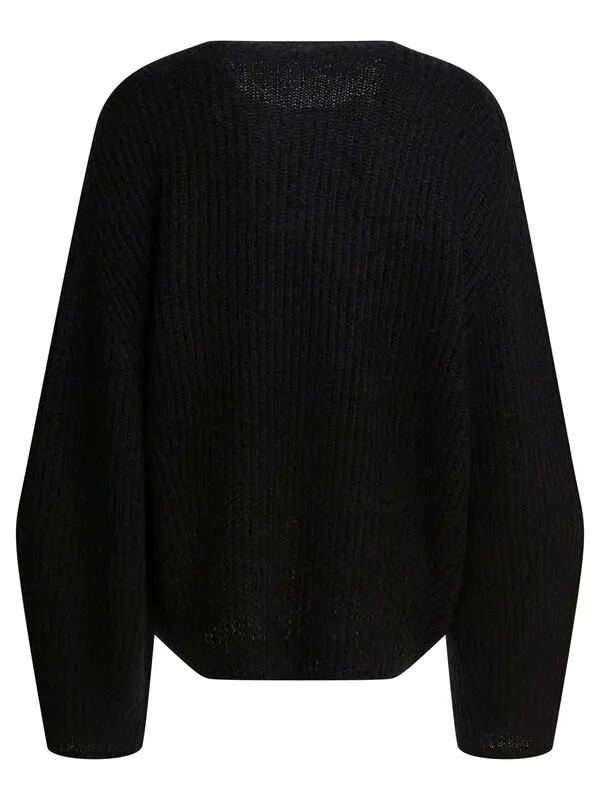 TOTEME Crewneck Ribbed Knit Pullover