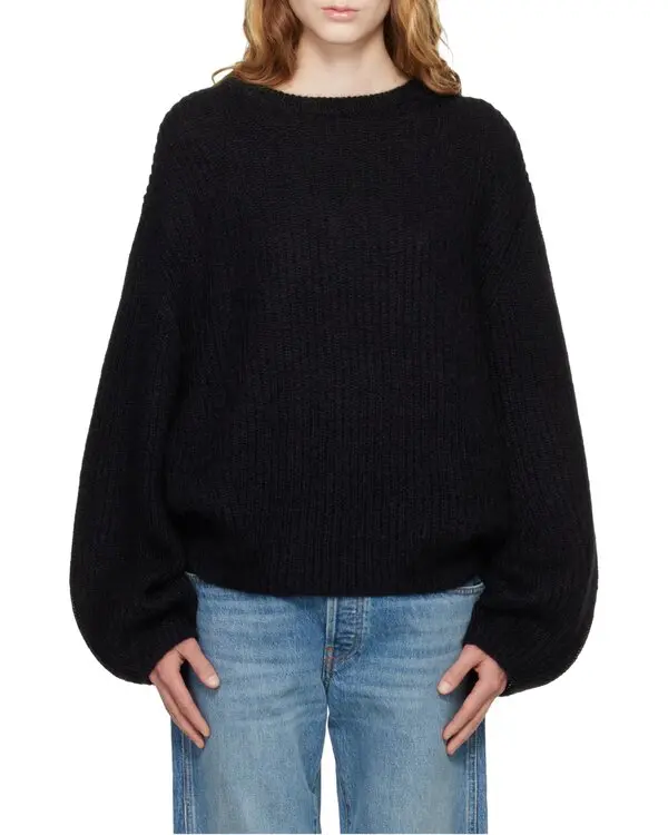 TOTEME Crewneck Ribbed Knit Pullover