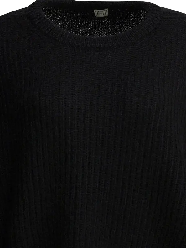 TOTEME Crewneck Ribbed Knit Pullover