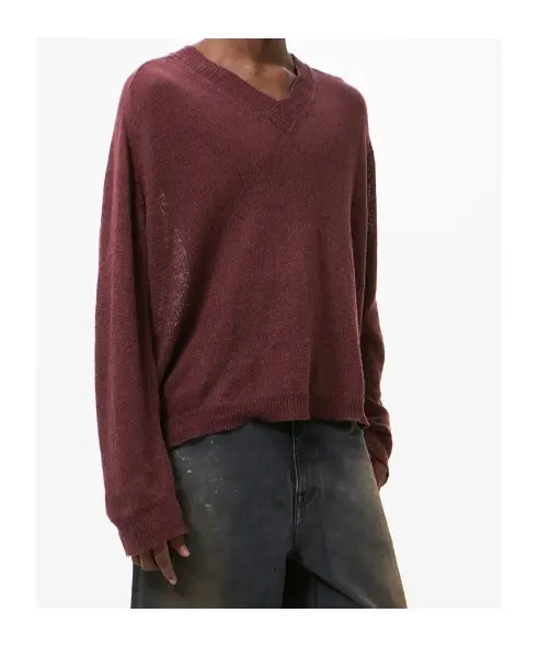Our Legacy Rue V-neck Knitted Sweater - Red