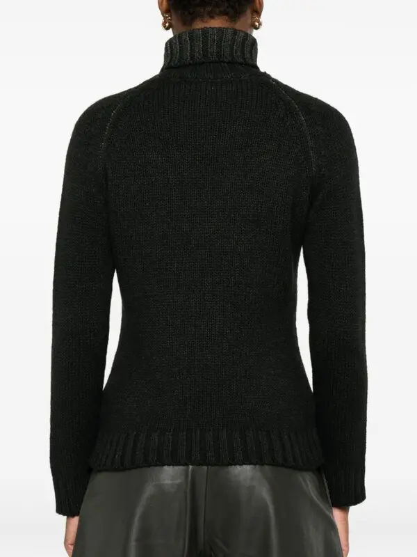 BASERANGE High-neck Ribbed Sweater