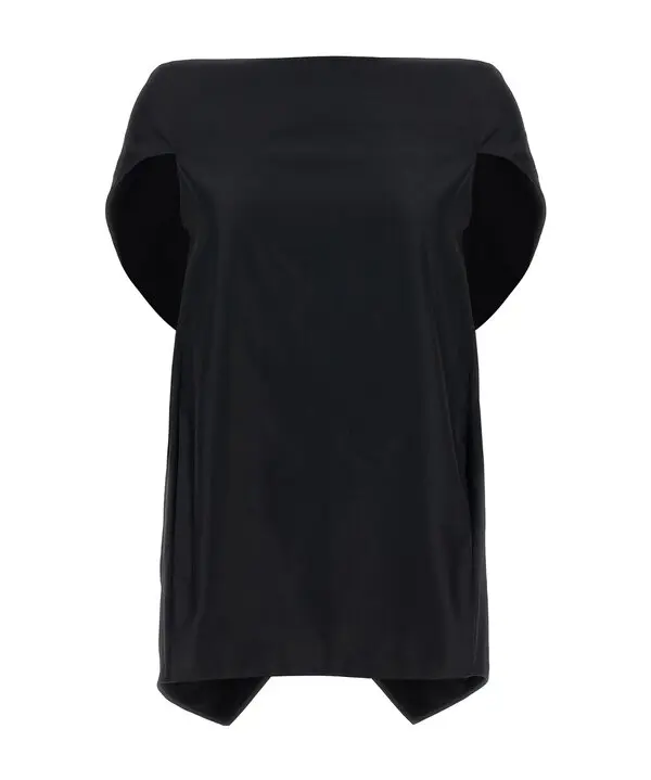 THE ROW Draped Wide-neck Blouse - Black