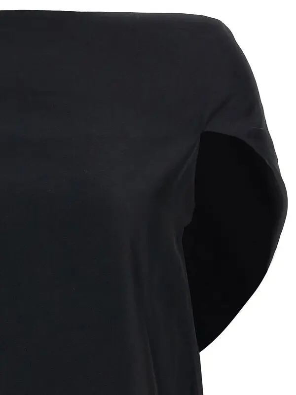 THE ROW Draped Wide-neck Blouse