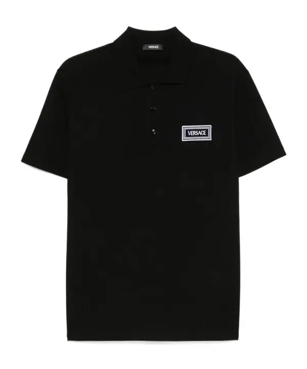 Versace Logo-embroidered Polo Shirt