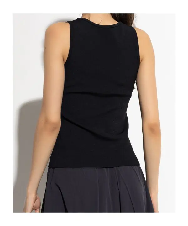 Balenciaga Bb Logo Tank Top - Black