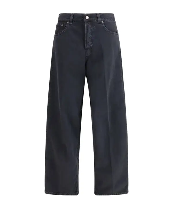 HAIKURE Logo Patch Straight-leg Jeans - Black