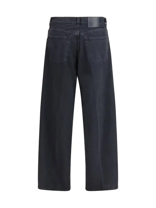 HAIKURE Logo Patch Straight-leg Jeans - Black