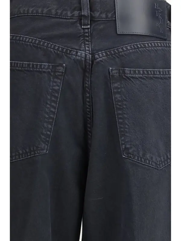 HAIKURE Logo Patch Straight-leg Jeans - Black