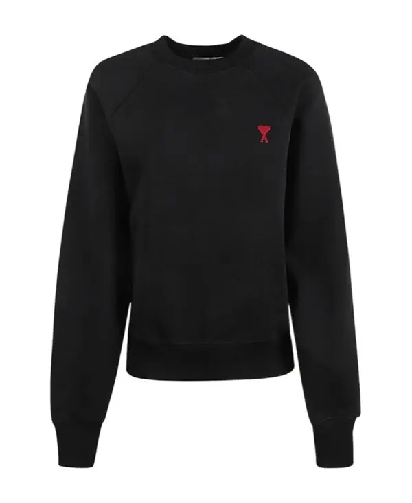 AMI Paris Crew Neck Sweatshirt With Embroidered Logo