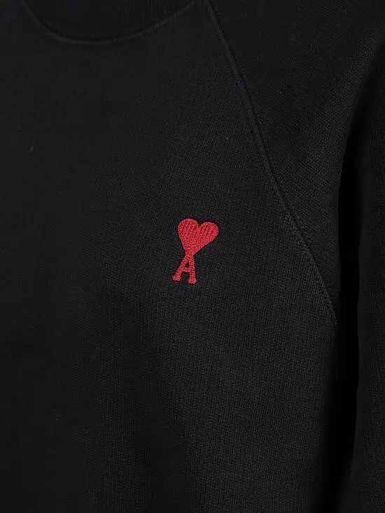 AMI Paris Crew Neck Sweatshirt With Embroidered Logo