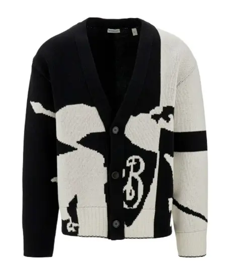 Burberry Color Block Monogram Cardigan