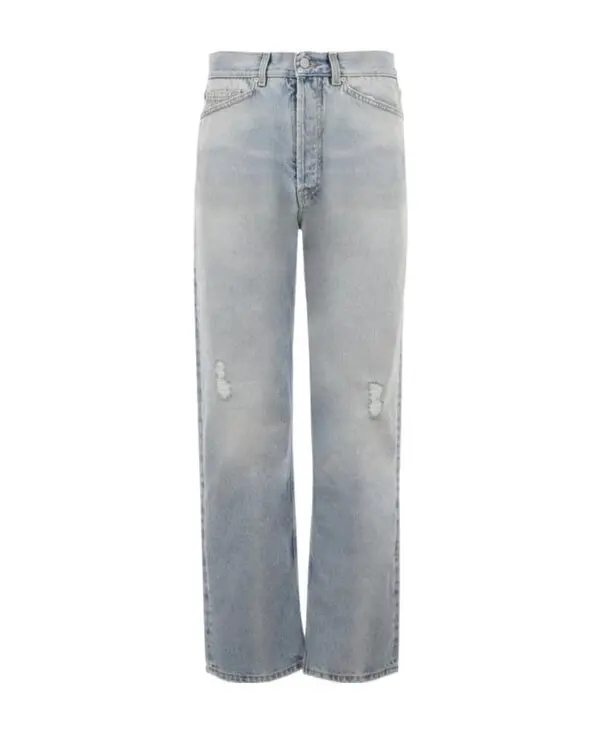Palm Angels Distressed Loose-fit Jeans - Gray