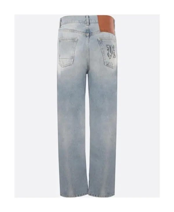 Palm Angels Distressed Loose-fit Jeans - Gray
