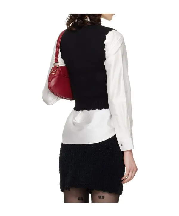 GANNI Crocheted Appliqué Vest