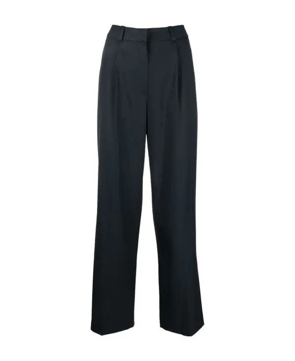 LOW CLASSIC Straight-leg Tailored Trousers - Black