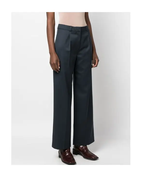 LOW CLASSIC Straight-leg Tailored Trousers - Black