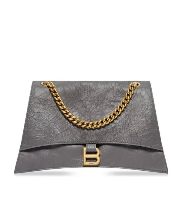Balenciaga Crush Medium Chain Shoulder Bag - Gray