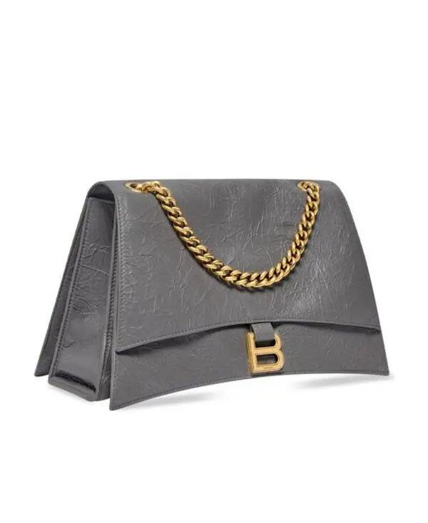 Balenciaga Crush Medium Chain Shoulder Bag - Gray