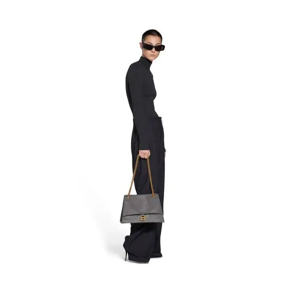 Balenciaga Crush Medium Chain Shoulder Bag - Gray
