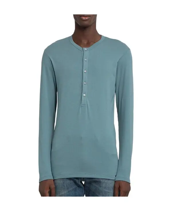 TOM FORD Button-up Long-sleeve T-shirt