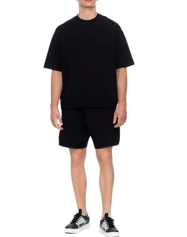 Emporio Armani Logo-embroidered Cotton Blend T-shirt