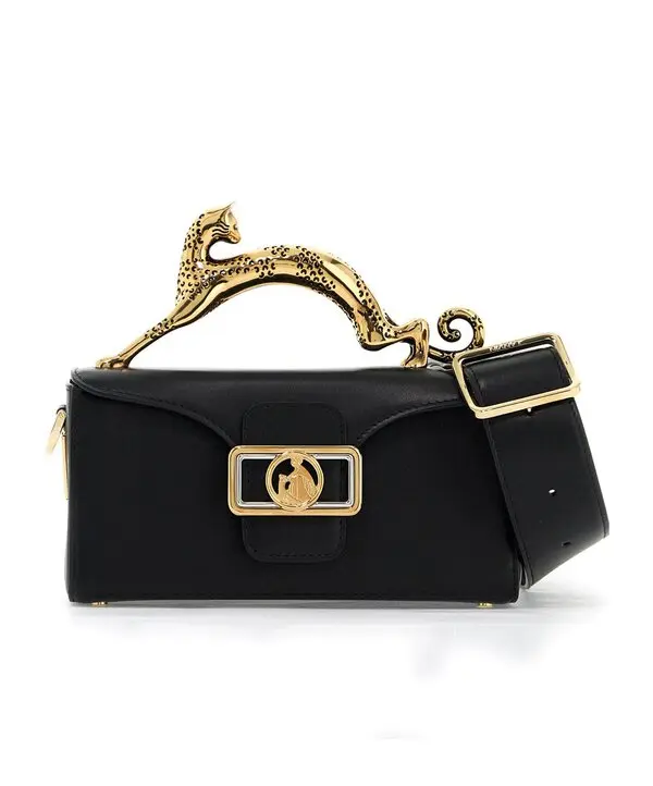 LANVIN Logo Plaque Foldover Top Crossbody Bag