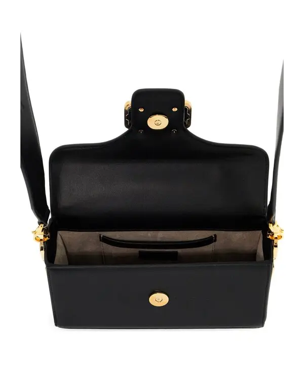 LANVIN Logo Plaque Foldover Top Crossbody Bag