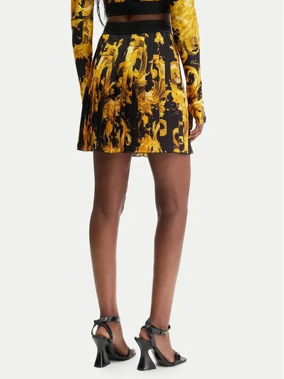 Versace Barocco Pleated Mini Skirt