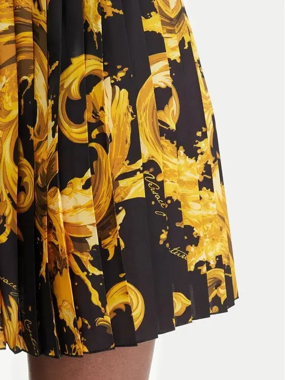 Versace Barocco Pleated Mini Skirt