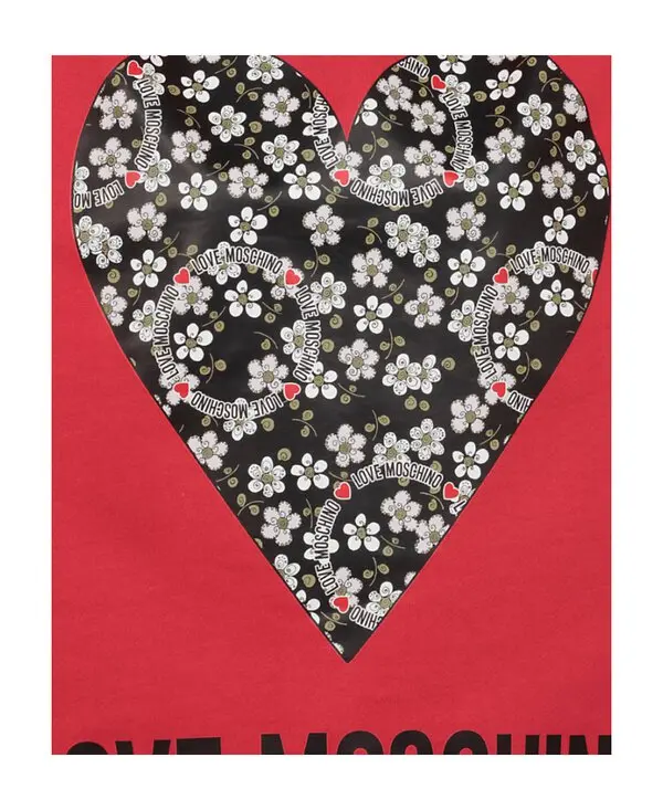 Moschino Heart Logo Sweatshirt - Red
