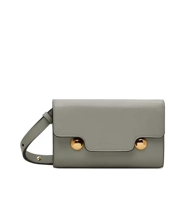 Marni Leather Cossbody Bag - Gray