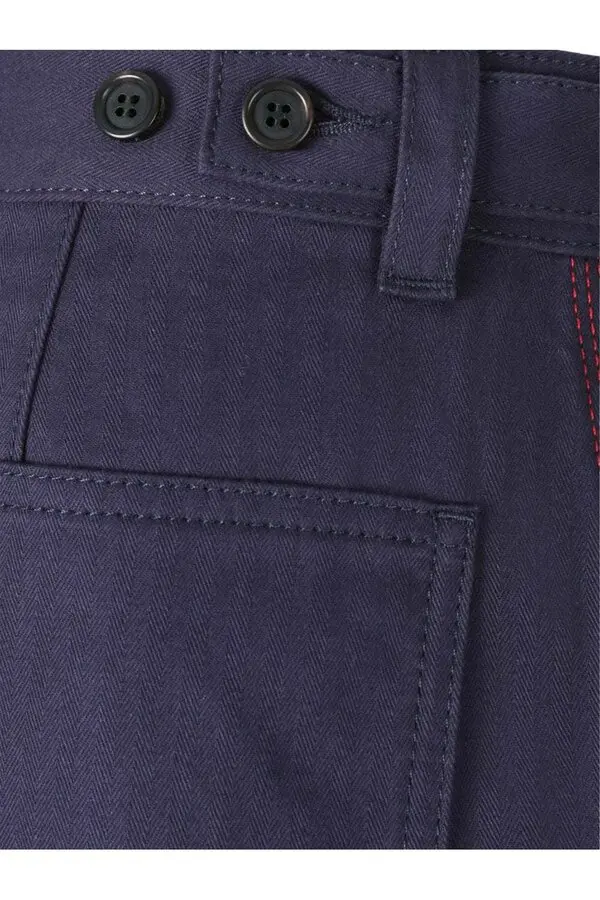 Givenchy Paris Signature Embroidered Cargo Jeans - Navy Blue
