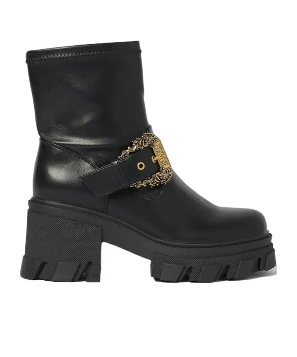 Versace Buckle-embellished Boots - Black