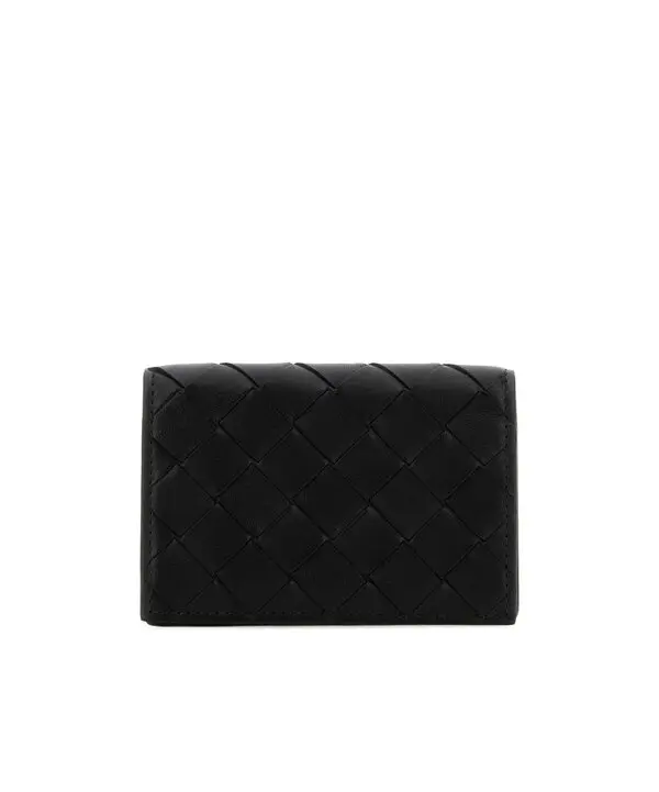 Bottega Veneta Intrecciato Business Card Case - Black