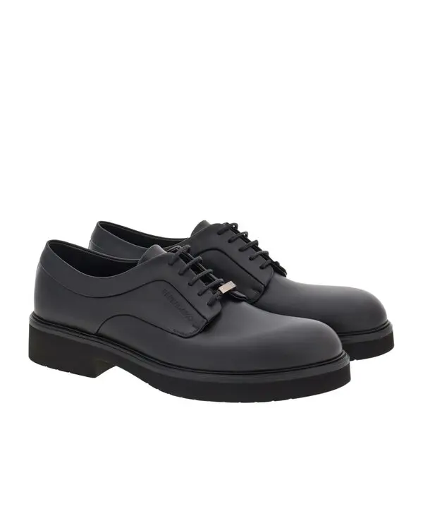 FERRAGAMO Cervantes Round Toe Lace-up Shoes