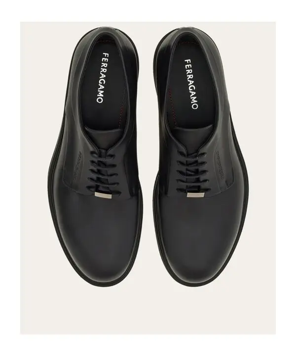 FERRAGAMO Cervantes Round Toe Lace-up Shoes