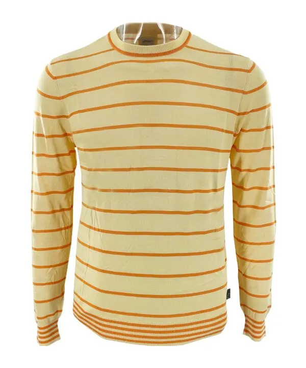 Emporio Armani Horizontal Striped Long Sleeve Sweater - Nude