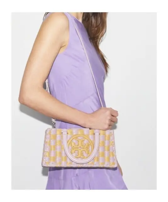Tory Burch Woven Logo Tote