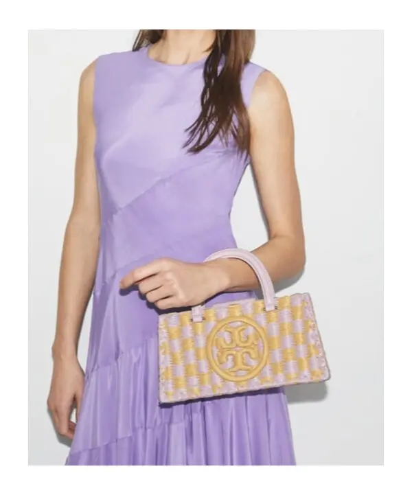 Tory Burch Woven Logo Tote