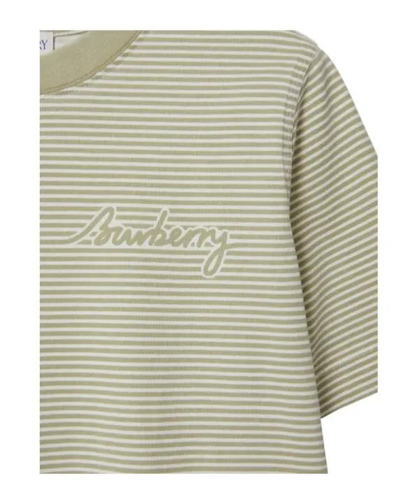 Burberry Striped T-shirt With Chest Logo