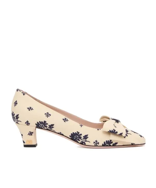 Valentino Garavani Bow Detail Floral Print Pumps