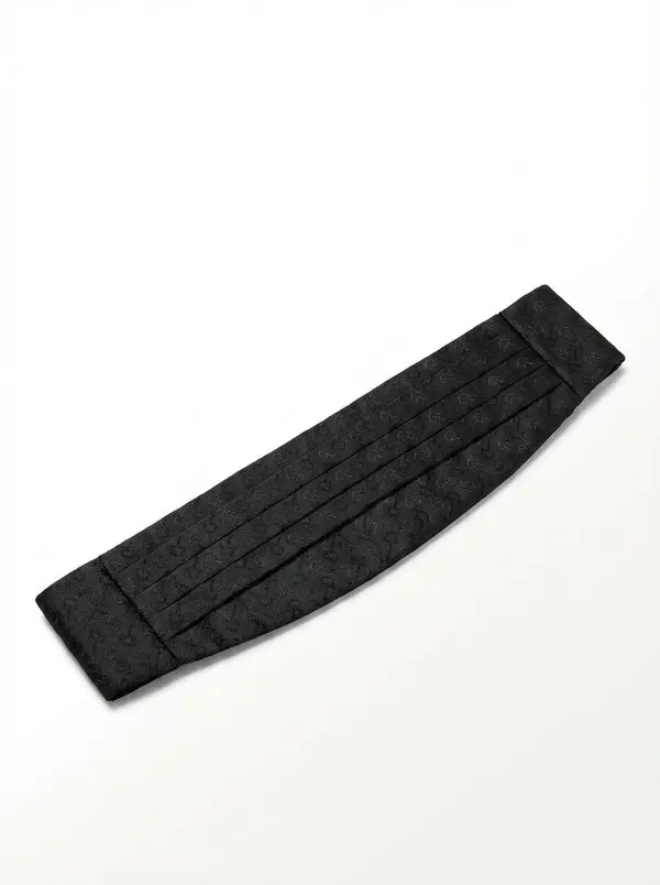 Gucci Horsebit-print Jacquard Cummerbund - Black