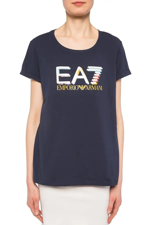 EA7 Item O-neck Short-sleeved T-shirt