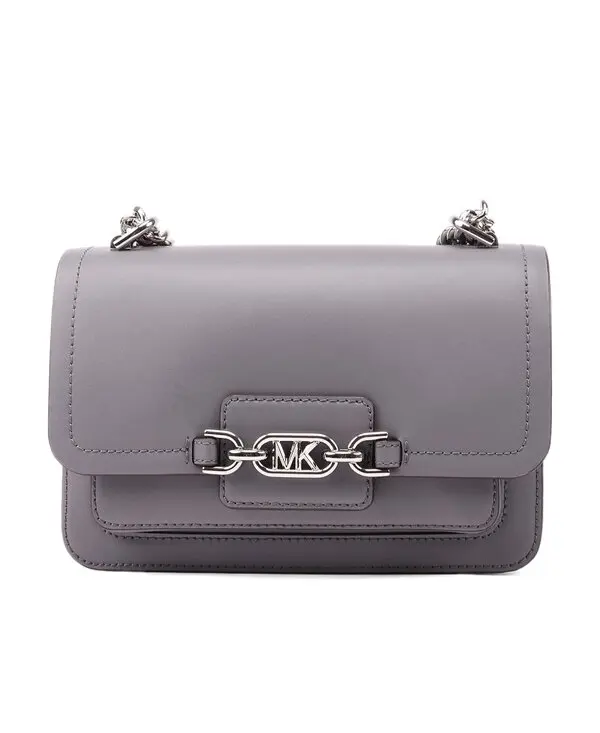 Michael Kors Logo Leather Crossbody Bag - Gray