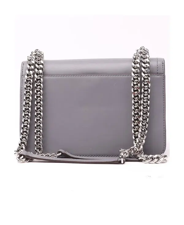 Michael Kors Logo Leather Crossbody Bag - Gray