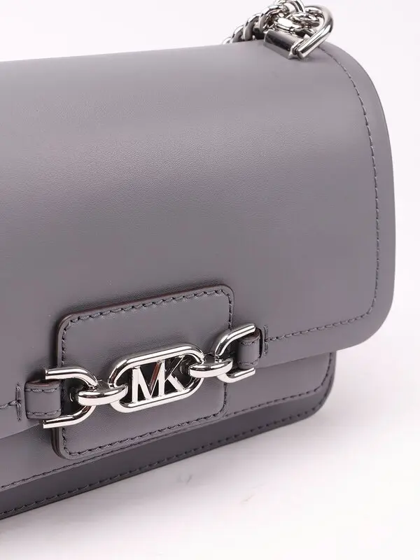 Michael Kors Logo Leather Crossbody Bag - Gray