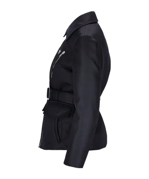 Prada Padded Triangle Logo Jacket - Black