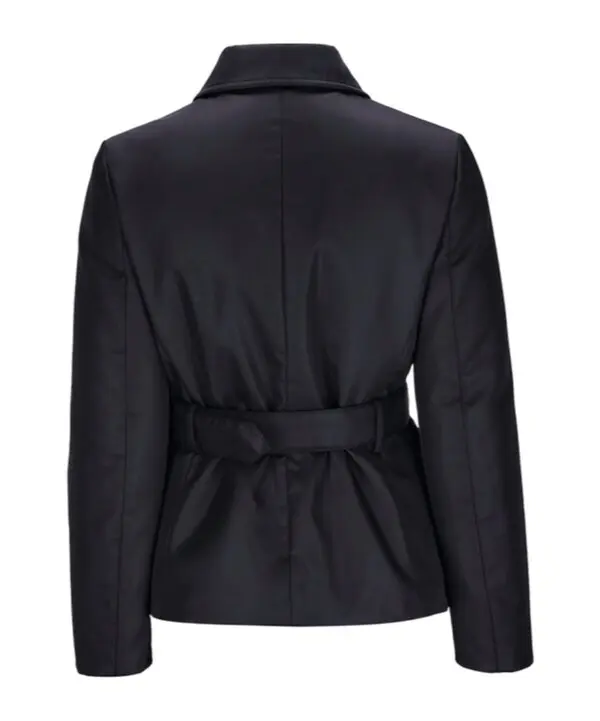 Prada Padded Triangle Logo Jacket - Black