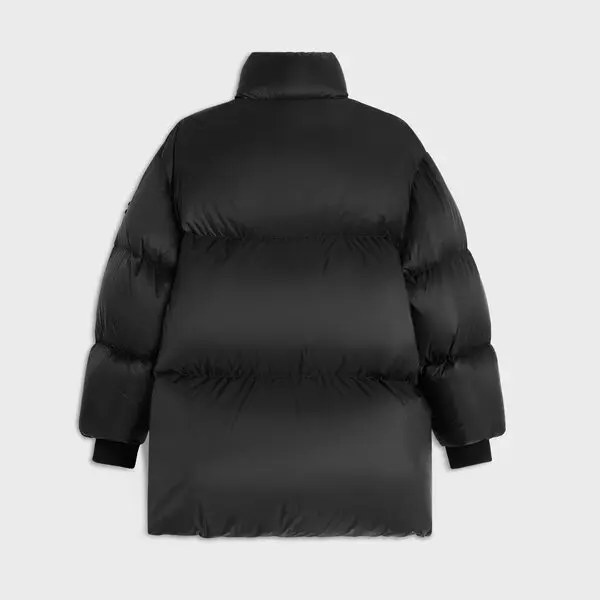 Celine Long Puffer Jacket In Light Nylon