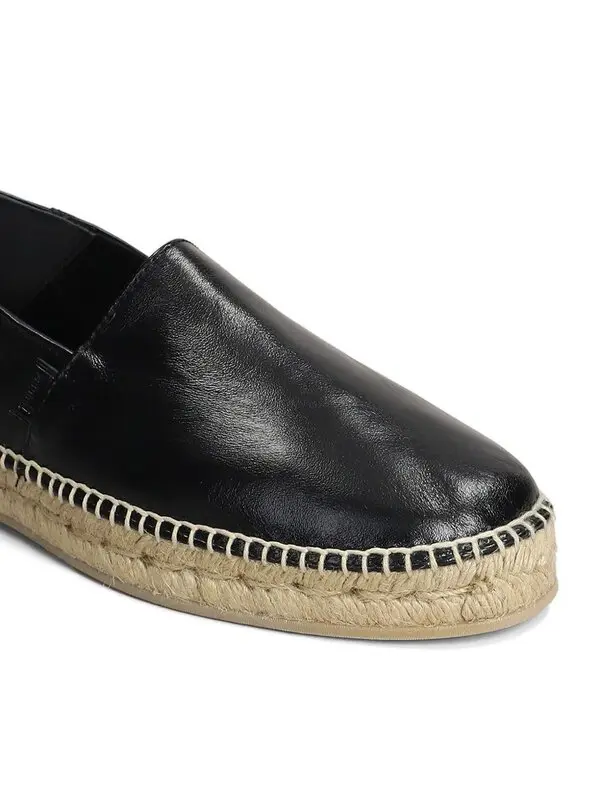 AMI Paris Leather Espadrilles With Rope Sole